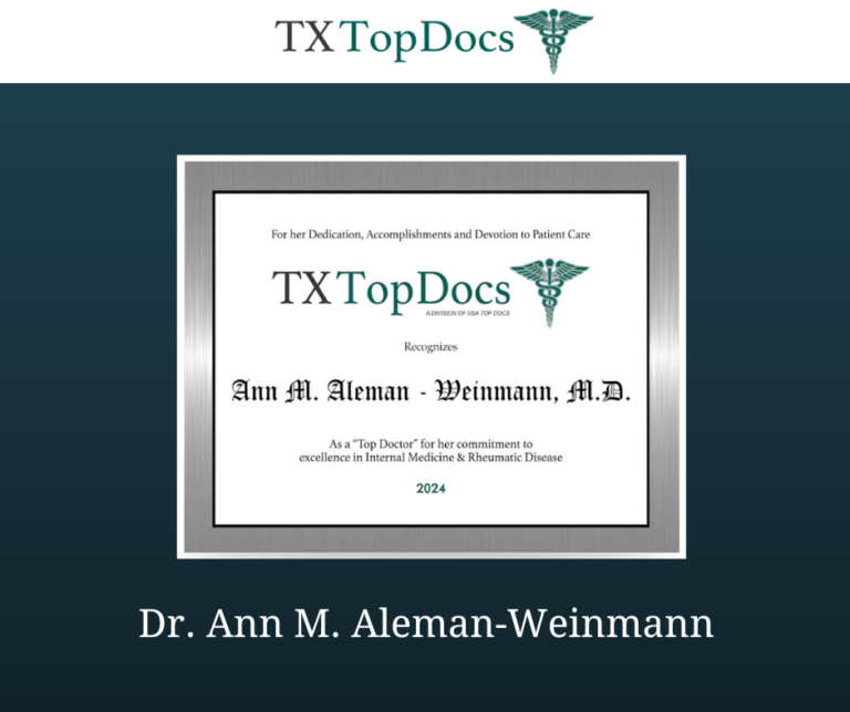 Dr. Ann M. Aleman-Weinmann Approved As 2024 TX Top Doc