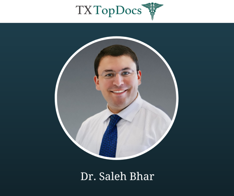 TX Top Docs Honors Dr. Saleh Bhar as a 2026 Top Doctor